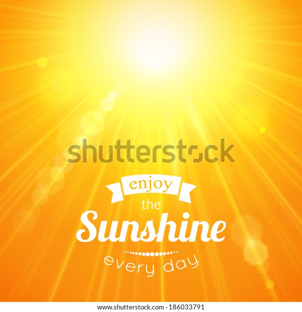 Enjoy Sunshine Every Day Typographical Summer Stock Vector (Royalty ...