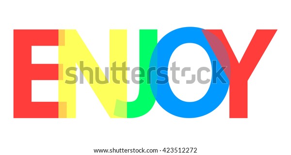 Enjoy Word Design Banner Background Colorful Stock Vector (Royalty Free ...