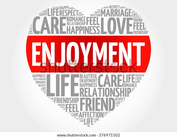 Enjoyment Concept Heart Word Cloud Stock Vector (Royalty Free) 376971502