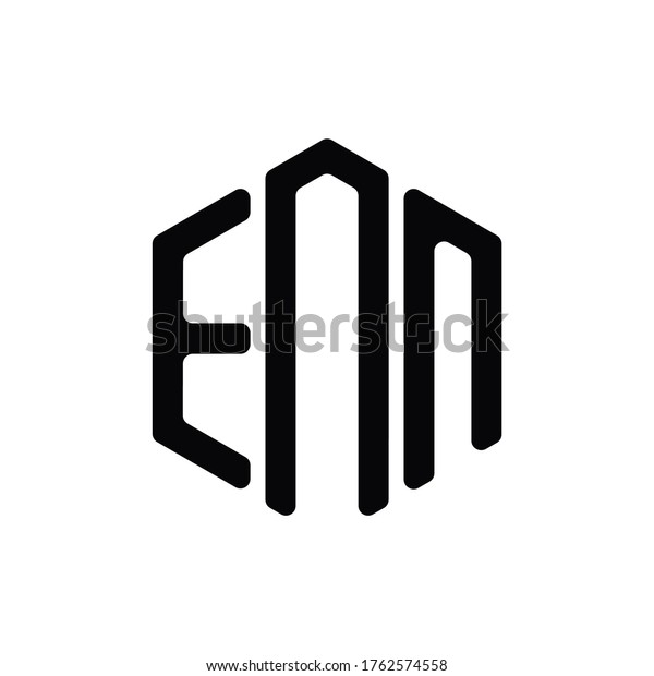 Enn Letter Logo Design Polygon Rounded Stock Vector (Royalty Free ...