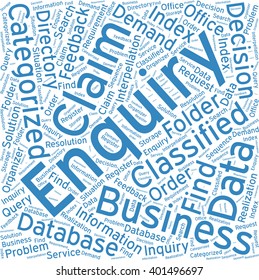Enquiryword Cloud Art Background Stock Vector (Royalty Free) 401496697 ...