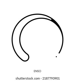 Enso Icon Linear Style Sign Isolated Stock Vector (Royalty Free ...