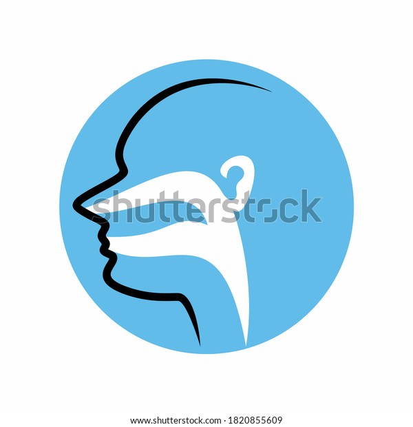 Ent Logo Template Head Silhouette Sign Stock Vector (Royalty Free ...