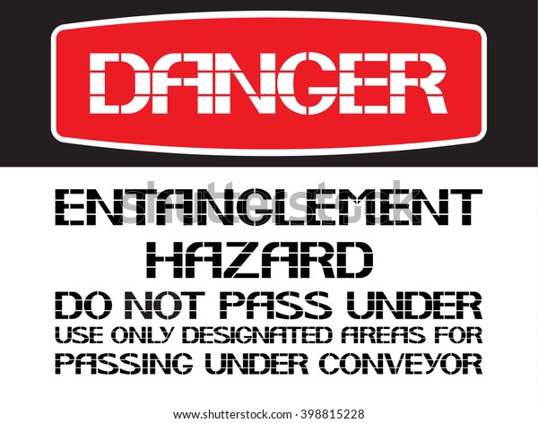 Entanglement Hazard Danger Poster Characterize Working Stock Vector ...
