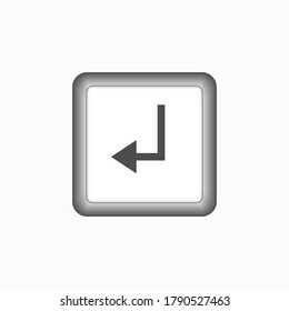 Enter Button Icon Keyboard Keypad Typewrite Stock Vector (Royalty Free ...