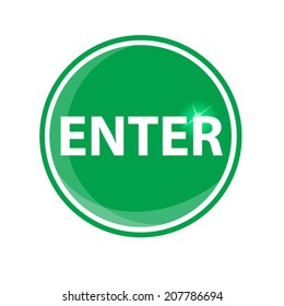 Enter Circular Icon Green On White Stock Vector (Royalty Free ...