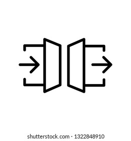 Enter Exit Icons Linear Vector Symbol Stock Vector (Royalty Free ...