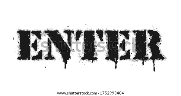 Enter Lettering Vector Graffiti Lettering On Stock Vector (Royalty Free ...