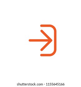 Enter Log Icon Isolated On White Stock Vector (Royalty Free) 1155645166 ...