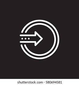 Enter Log Line Icon Outline Vector Stock Vector (Royalty Free ...