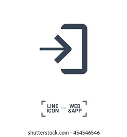 Enter Isolated Minimal Single Flat Linear Stock Vector (Royalty Free ...