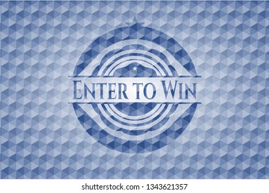 Enter Win Blue Badge Geometric Background Stock Vector (Royalty Free ...