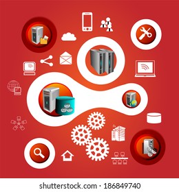 Enterprise Applications Integration Technology Symbols Infographics ...