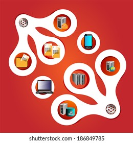 Enterprise Applications Integration Technology Symbols Infographics ...