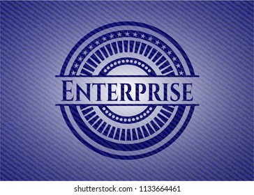 Enterprise Emblem Denim Texture Stock Vector (Royalty Free) 1133664461 ...
