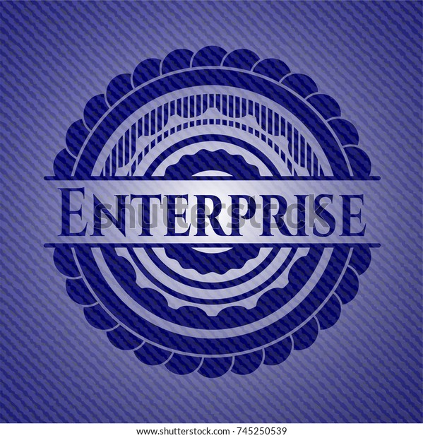 Enterprise Emblem Jean Texture Stock Vector (Royalty Free) 745250539 ...