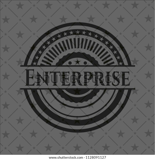 Enterprise Realistic Dark Emblem Stock Vector (Royalty Free) 1128091127 ...