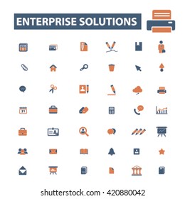 Enterprise Solutions Icons Stock Vector (Royalty Free) 420880042 ...