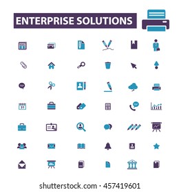 Enterprise Solutions Icons Stock Vector (Royalty Free) 457419601 ...