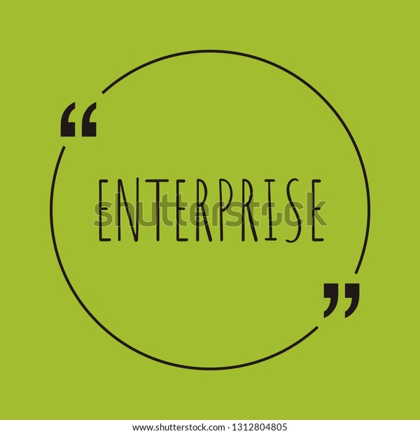 Enterprise Word Concept Enterprise On Green Stock Vector (Royalty Free ...
