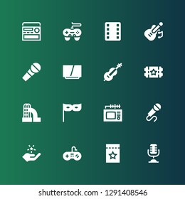 Entertainment Icon Set Collection 16 Filled Stock Vector (Royalty Free ...