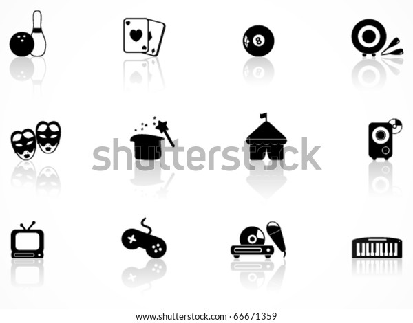 Entertainment Icons Set Stock Vector (Royalty Free) 66671359