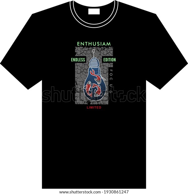 Enthusiasm Text Typography Texture Tshirt Template Stock Vector ...