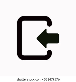Entrance Icon Vector Design Stock Vector (Royalty Free) 581479576 ...