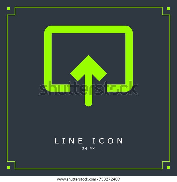 Entrance Minimal Icon Pointer Line Vector Stock Vector (Royalty Free ...