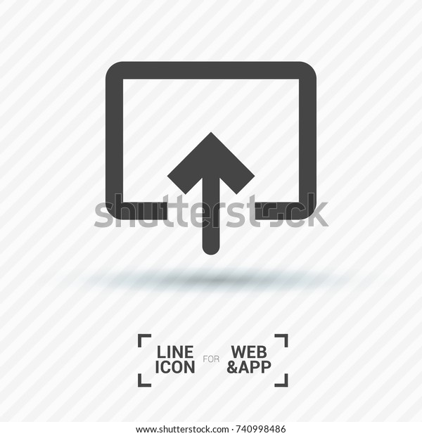 Entrance Minimal Icon Pointer Line Vector Stock Vector (Royalty Free ...