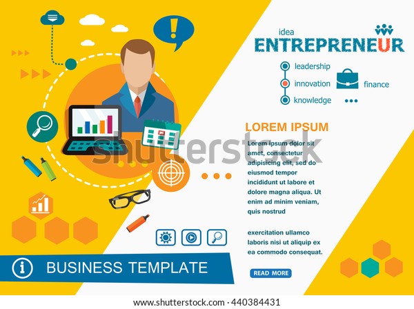 Entrepreneur Design Concepts Words Learning Training Stock Vector ...