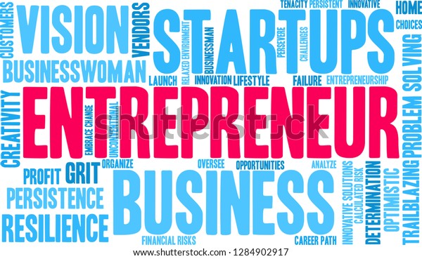 Entrepreneur Word Cloud On White Background Stock Vector (Royalty Free ...