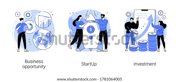 Entrepreneurship Abstract Concept Vector Illustration Set Stock Vector ...