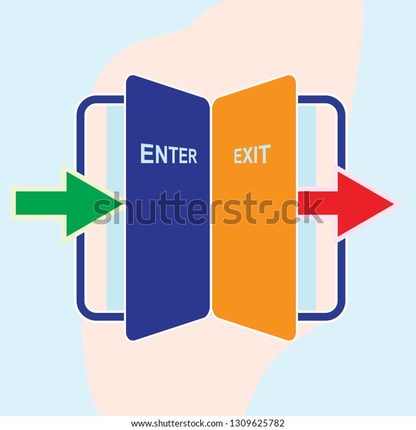 Entry Exit Indicator Exit Strategy Entrance Stock Vector (Royalty Free ...