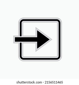 Entry Icon Enter Login Symbol Vector Stock Vector (Royalty Free ...