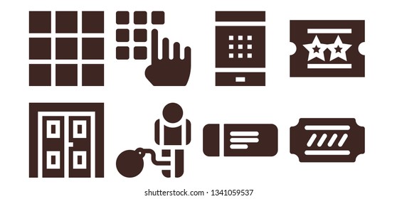 Entry Icon Set 8 Filled Entry Stock Vector (Royalty Free) 1341059537 ...