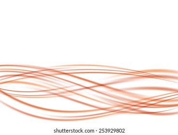 Envelop Soft Deep Orange Swoosh Wave Stock Vector (Royalty Free ...
