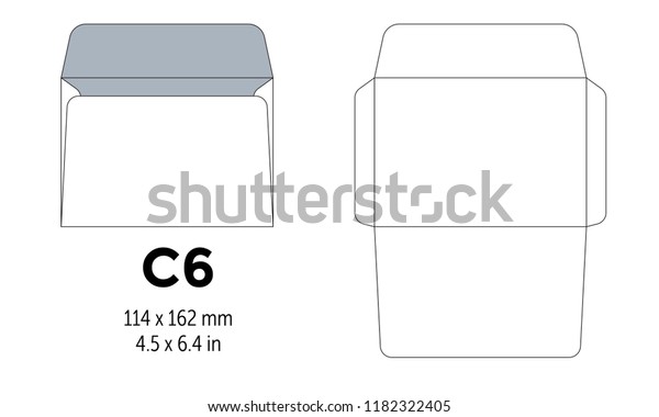 Envelope C6 Template A4 A5 Paper Stock Vector (Royalty Free) 1182322405 ...