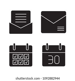 Envelope Calendar Icons Stock Vector (Royalty Free) 1092882944 ...