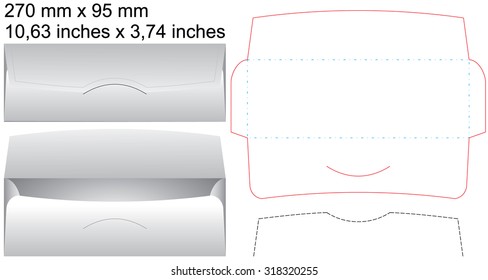 Retail Paper Box Die Cut Template: vector de stock (libre de regalías ...
