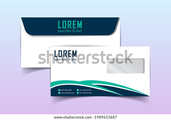 Envelope Dl Size Template International Standard Stock Vector (Royalty ...