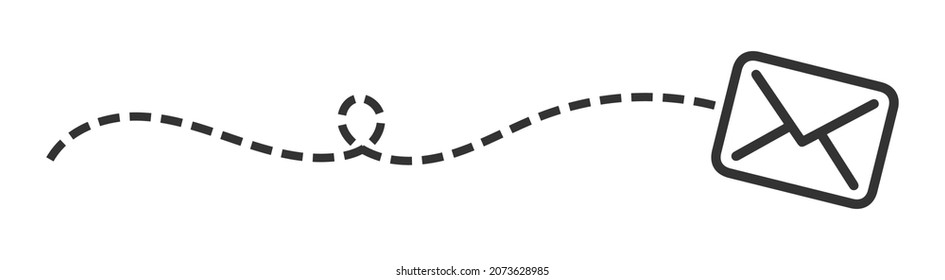 Envelope Email Dotted Line Envelope Stock Vector (Royalty Free ...