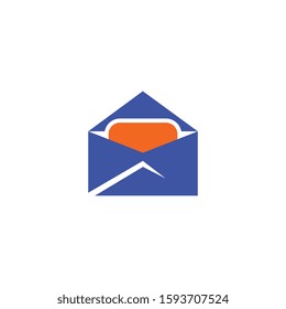 Envelope Email Icon Logo Template Illustration Stock Vector (Royalty ...