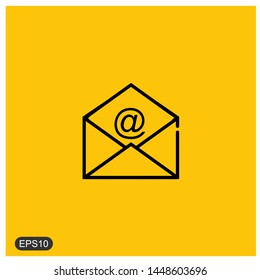 Envelope Email Icon Yellow Background Vector Stock Vector (Royalty Free ...