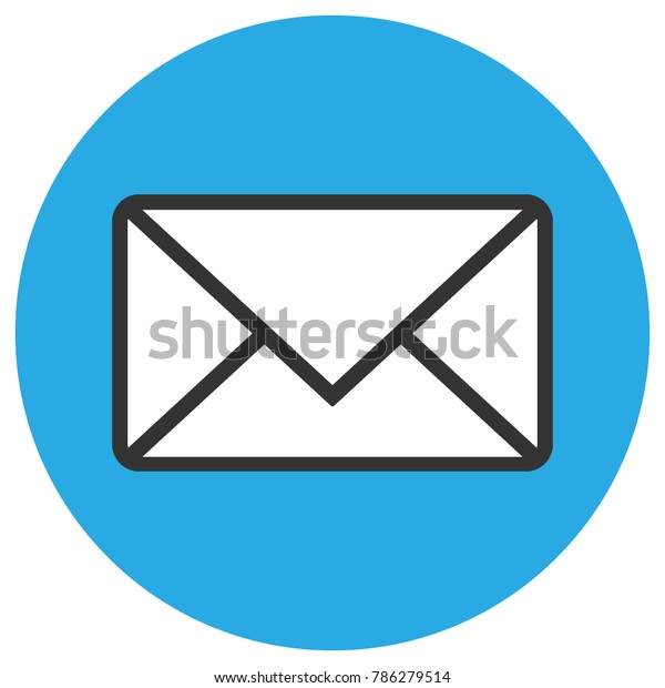 Envelope Icon Circle Vector Stock Vector (Royalty Free) 786279514 ...