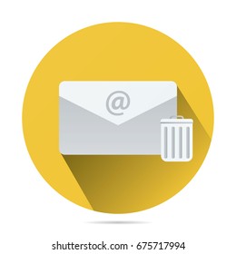 Envelope Icon Email Icon Trash Bin Stock Vector (Royalty Free ...