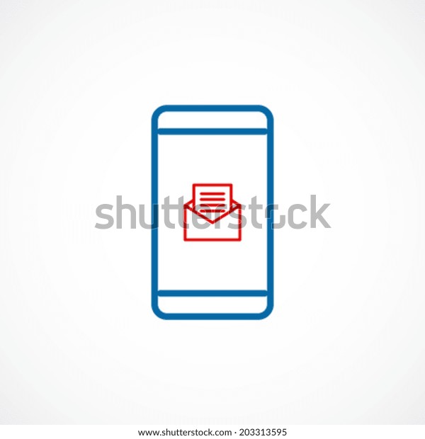 Envelope Mobile Phone Vector Illustration Stock Vector (Royalty Free ...