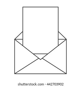 Envelope Paper Coming Out Icon Stock Vector (Royalty Free) 442703902