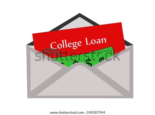 Envelope Student College Loan Paperwork Over Stock Vector (Royalty Free ...