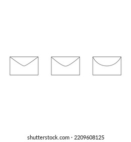 Envelopes Black White Envelopes Icon Stock Vector (Royalty Free ...